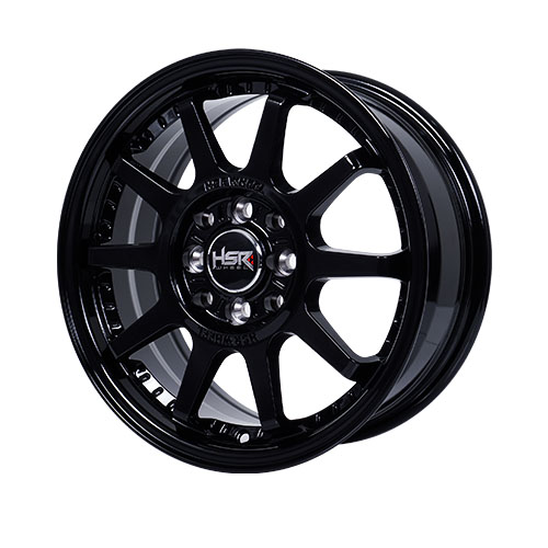 Velg Mobil HSR GYMKANA BOROKO 01 R15 GLOSSY BLACK - HSR Wheel