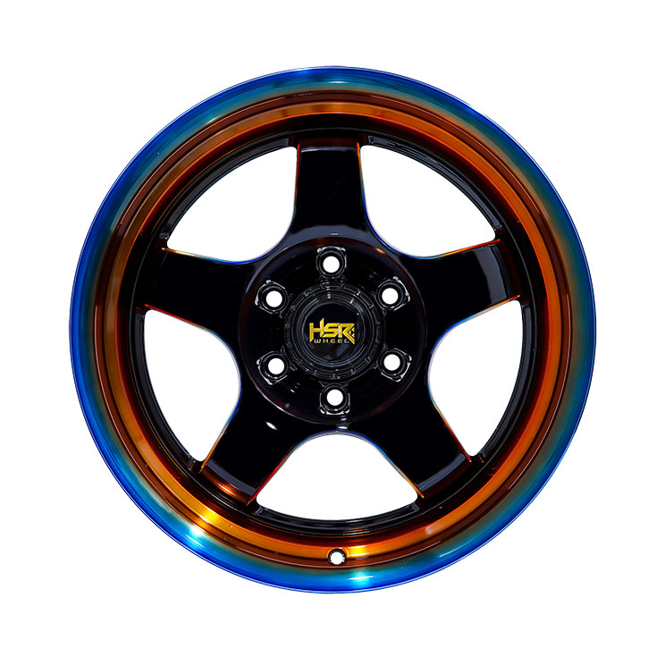 Velg Mobil HSR BOB TCFS07 R18 RBF/MILLED RAINBOW/RAINBOW LIP - HSR Wheel