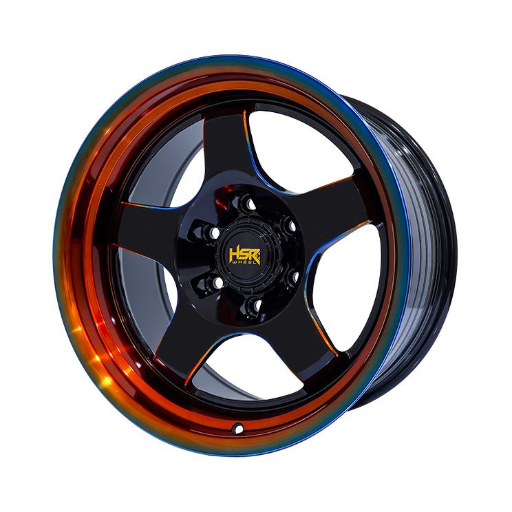 HSR BOB TCFS07 R18 RBF/MILLED RED RAINBOW/RED RAINBOW LIP - HSR Wheel